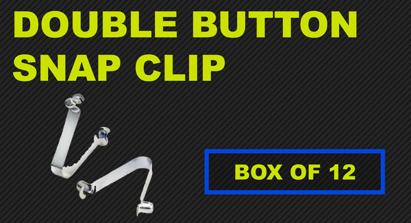 DOUBLE BUTTON SNAP CLIP BOX OF 12 - REBAR CONCRETE PRODUCTS