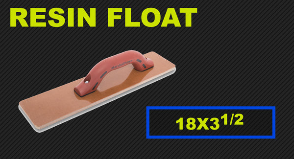 18 X 3 1/2 X 3/8 RESIN FLOAT W/ DURASOFT HANDLE MARSHALLTOWN - REBAR ...