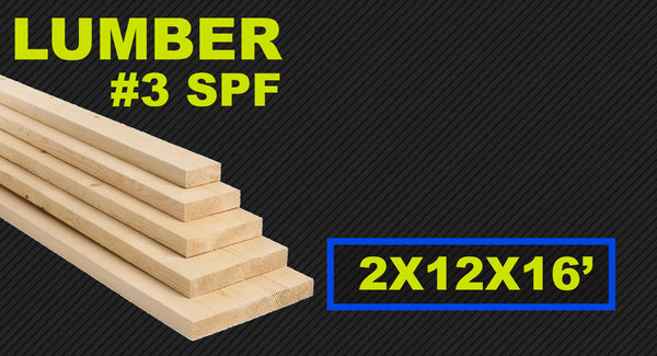 2X12X16' #3 SPF - REBAR CONCRETE PRODUCTS