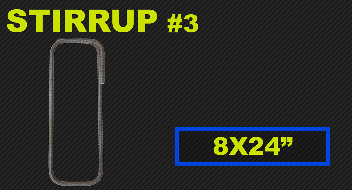 STIRRUPS 8X24" #3 - REBAR CONCRETE PRODUCTS