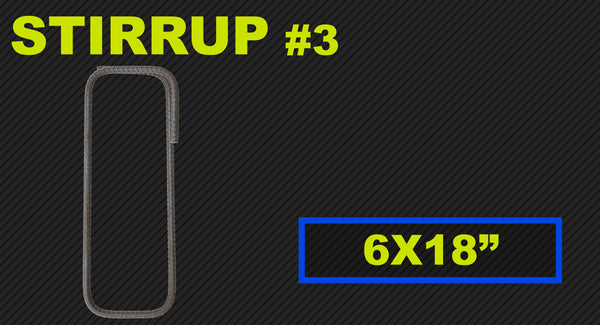 STIRRUPS 6X18" #3 - REBAR CONCRETE PRODUCTS