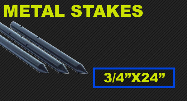 METAL STAKES 3/4"X24" - REBAR CONCRETE PRODUCTS