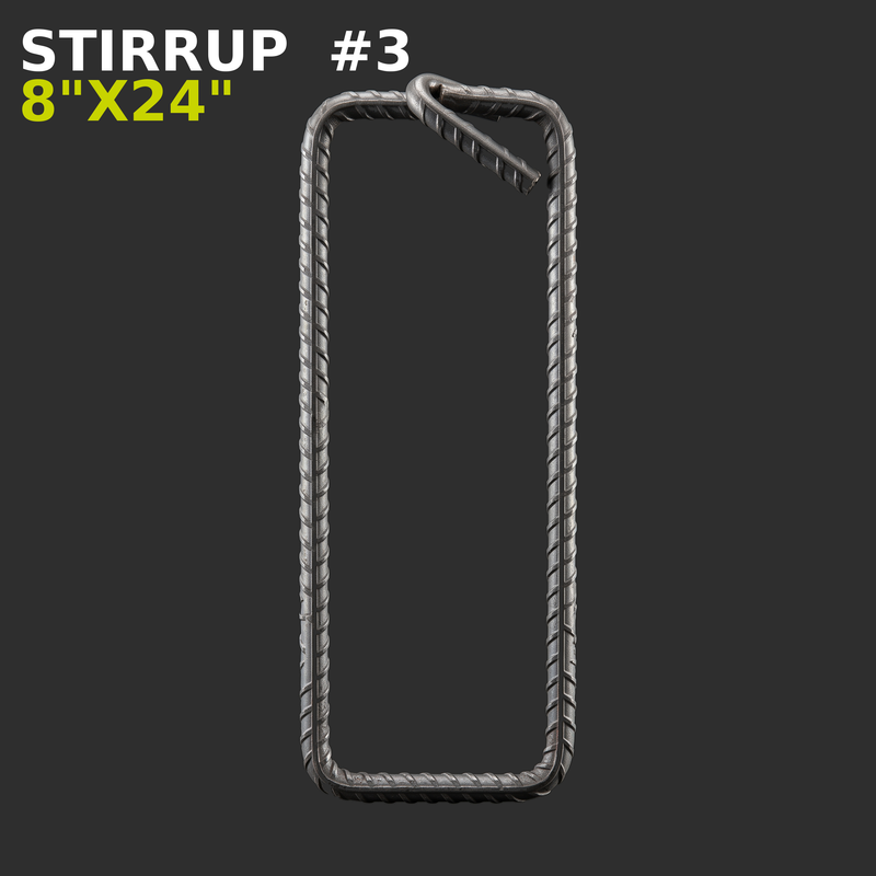 STIRRUPS 8X24" #3 - REBAR CONCRETE PRODUCTS